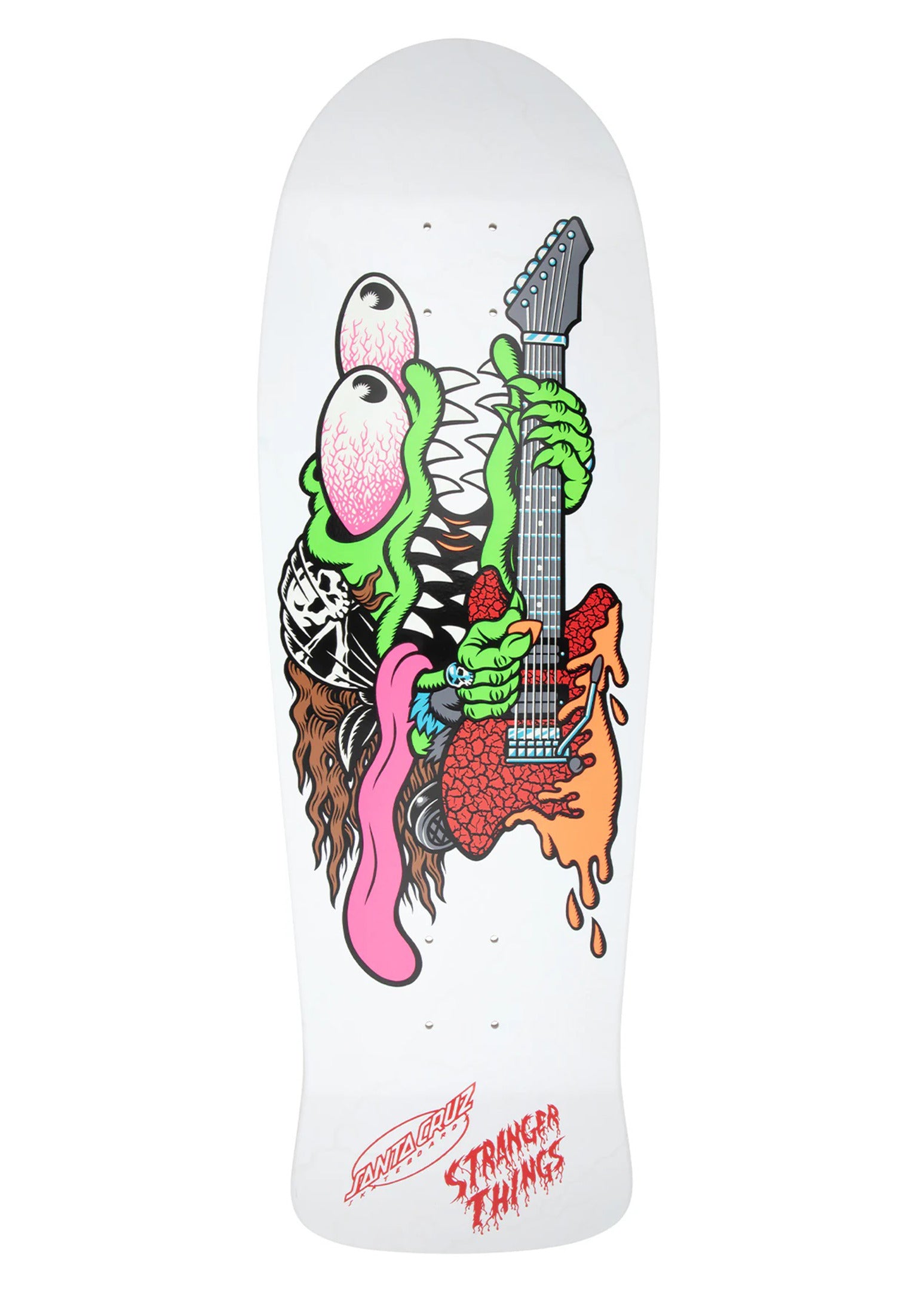 X Stranger Things Meek Slasher Eddie Reveal Santa-Cruz Deck in glow-in ...