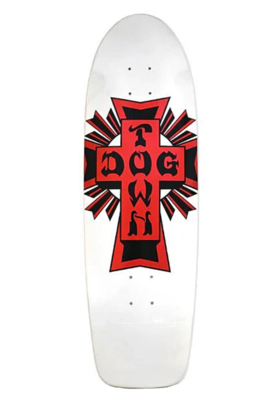 Cross Logo 70's Rider Dogtown Deck in gloss white-metallic red cross ...
