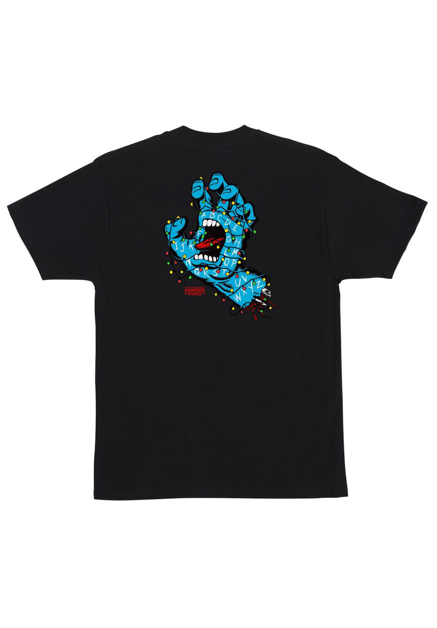 X Stranger Things Screaming Lights Santa-Cruz T-Shirt in black for men ...