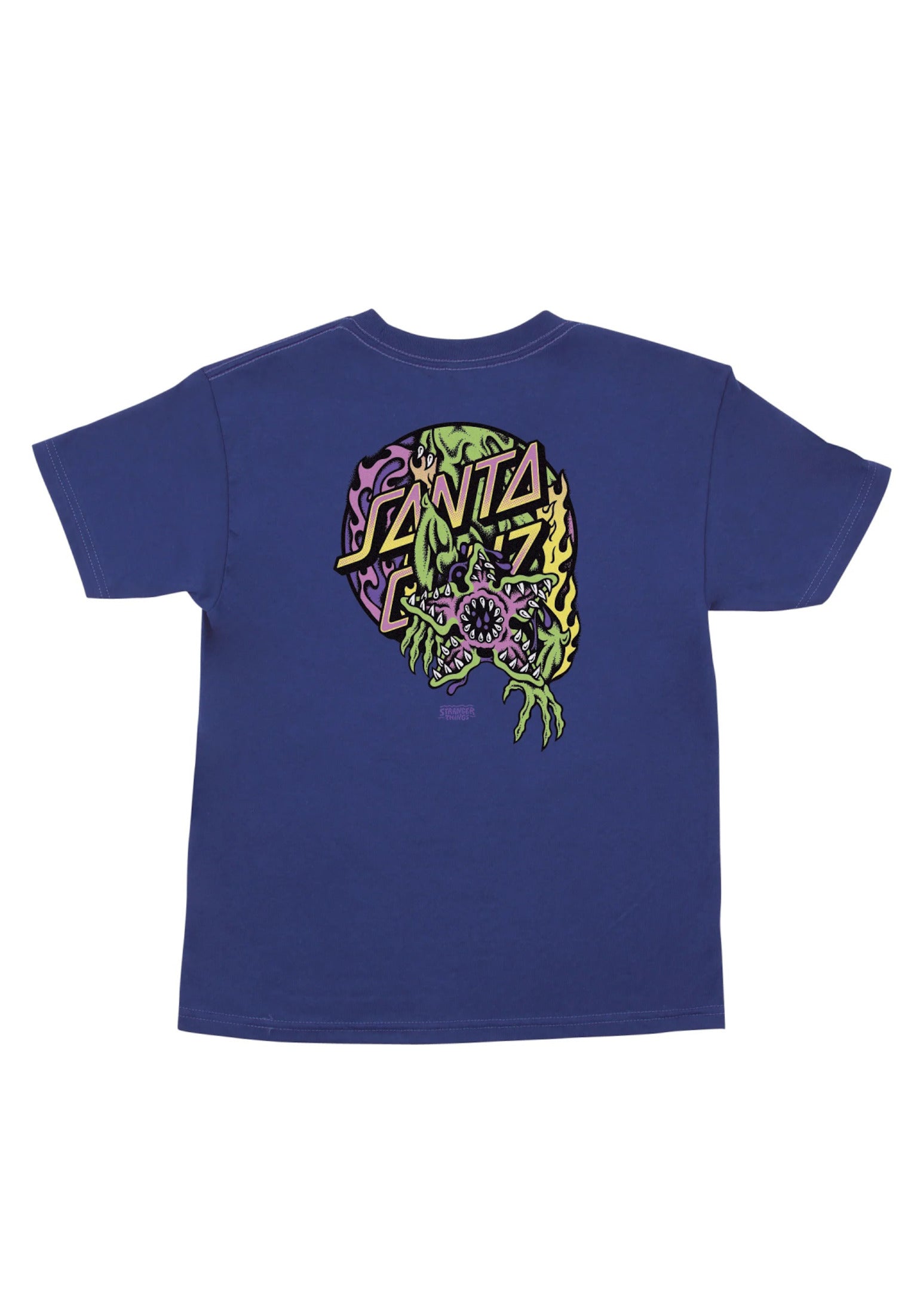 X Stranger Things Demogorgon Dot Youth Santa-Cruz T-Shirt in cobalt for ...