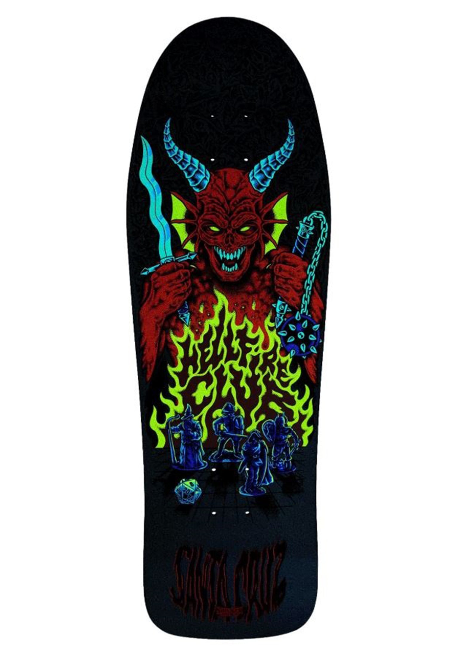 X Stranger Things Knox Hellfire Pit Santa-Cruz Deck in glow-in-the-dark ...