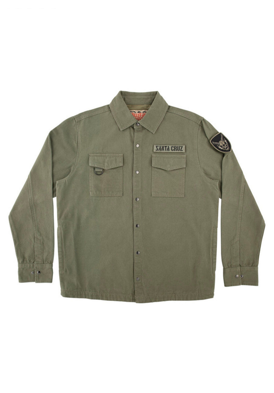 X Stranger Things Crawl Utility Santa-Cruz Light Jacket in army for men ...